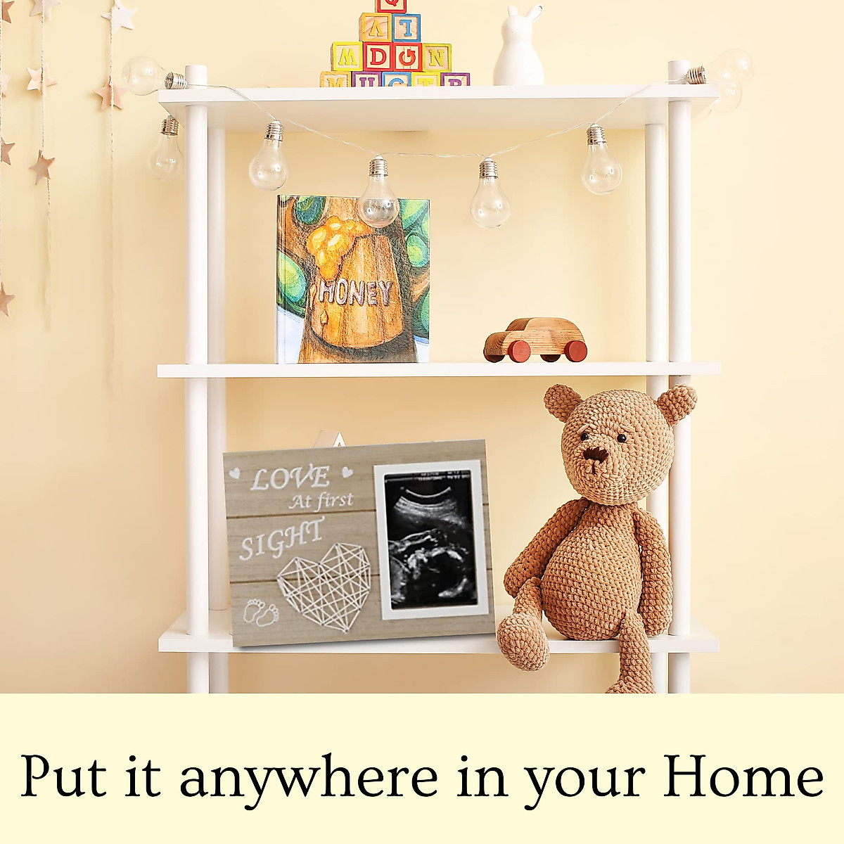 Sonogram Picture Frame - First Time Parents Gifts - Keepsake Baby Ultrasound Frame - Expecting Parents Gift - Baby Shower - Love at First Sight - Pregnancy Gifts For First Time Moms – Nursery Decor