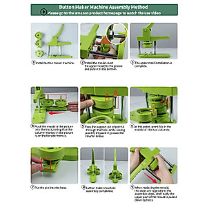 Happizza Button Maker Heart-Shaped Mold, Heart shape Interchangeable Die Mold Button Maker Mould Suitable for Slide Rail Button Maker Machine Pin Maker Machine Button Press