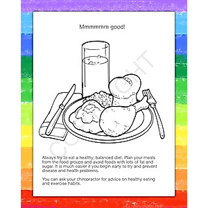 ZoCo - A Visit to The Chiropractor's Office - Educational Coloring Books (50 Bulk Pack, Without Crayons) - Chiropractor Supplies - Activities for Kids