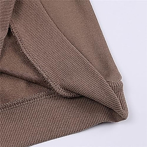 Kids Baby Boy Girl Crewneck Long Sleeve Pullover Top Fuzzy Sherpa Pullover Crewneck Thermal Fleece Tops Matching Outfits Coffee