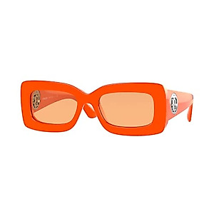BURBERRY Astrid BE4343 393874 52MM Orange/Dark Orange Rectangle Sunglasses For Women + BUNDLE With Designer iWear Complimentary Eyewear Kit