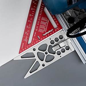 13.4inch Track Saw Square Guide 90° Right Angle Electric Circular Saw Guide Rail Angle Stop Accessories Compatible with Festool and Makita Guide Rail(340 * 88 * 8mm)