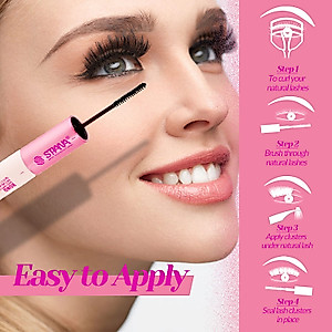DIY Lash Extension Kit at Home, 240pcs Eyelash Extension Kit with Lash Bond and Seal Lash Tweezers Lash Clusters Wispy Individual Lashes Kit Eyelashes Kit Lash Clusters D Curl 20D&40D 10-15mm