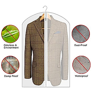 M MOACC Large Garment Bags Lightweight with Zipper for Closet Storage and Travel