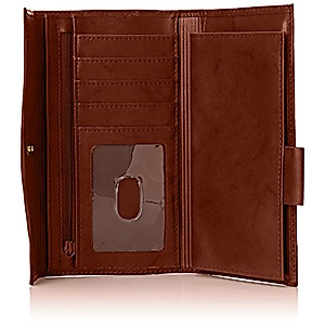 Buxton Heiress Organizer Clutch, Mahogany, One Size