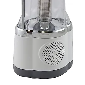 Northpoint Multifunctional Radio Camping Lantern, Battery Powered, LED Lantern, Tent Light, Perfect Lantern Flashlight for Hurricane, Emergency, Survival Kits, Hiking, Fishing, Home Decor , White, 10"x6"x6"