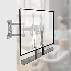 XINLEI Universal Sound Bar Mounts Fits Most 23 to 65 Inch TVs Soundbar TV Mount Bracket Above or Under TV, up to 22 lbs SBR302