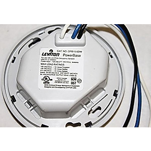 Leviton OPB15-DW The Power Base Adapter Converter, Line Voltage Unit, With 15 Amp, 120-277V Load Capacity , White