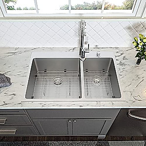 33 Kitchen Sink Drop In Double Bowl - Lordear 33"x22" Kitchen Sink Stainless Steel 16 Gauge Topmount Double Bowl 60/40 Kitchen Sink