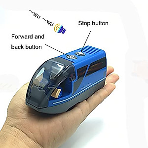 DSHMIXIA Battery Operated Train for Wooden Train Track Set Toys for Toddlers 3 4 5 Year Old Boys Kids Magnetic Couplings City Vehicle with Figures(without Battery)