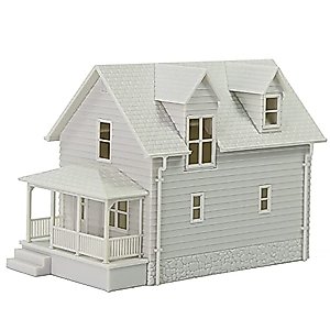 HO Scale Model Blank Buidlings Kit Unassembled House for 1:87 Model Train Layout JZ01JJ (HO Scale-1 Unit)