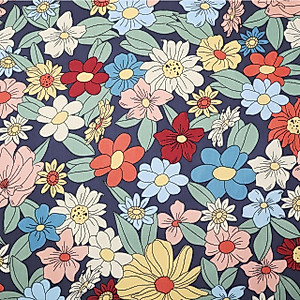 Hanjunzhao 10pcs Fat Quarters Fabric Bundles, Quilting Sewing Precut Cotton Fabric, 18 x 22 inches, Floral Print