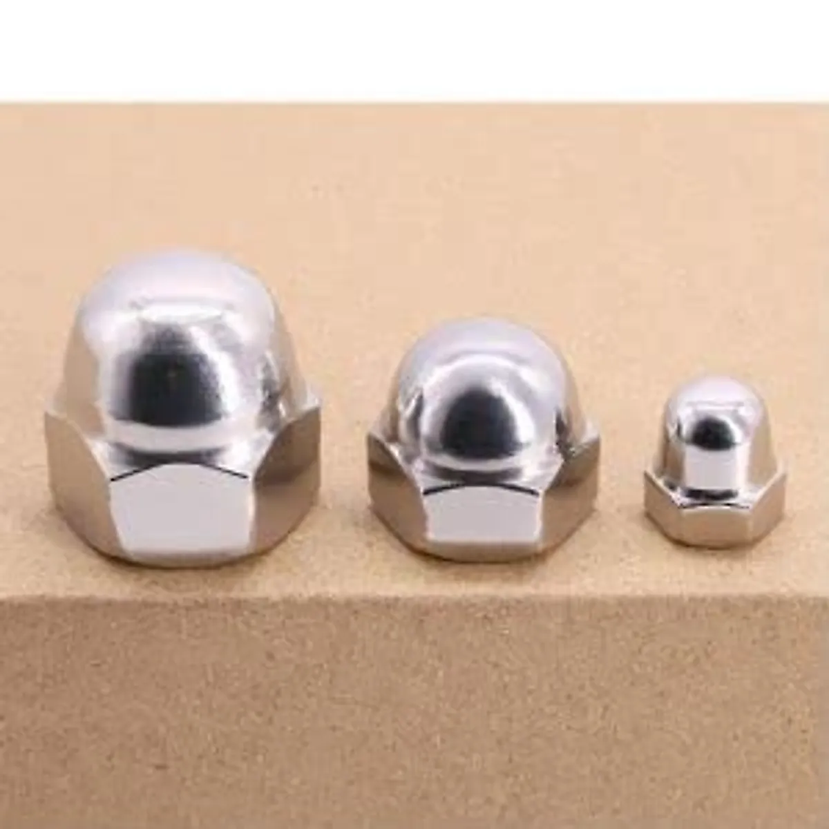 M4-0.7 (100 Pcs) Acorn Cap Nut, 304 Stainless Steel 18/8, Hex Drive, Hex Dome Head Cap Nut, DIN1587