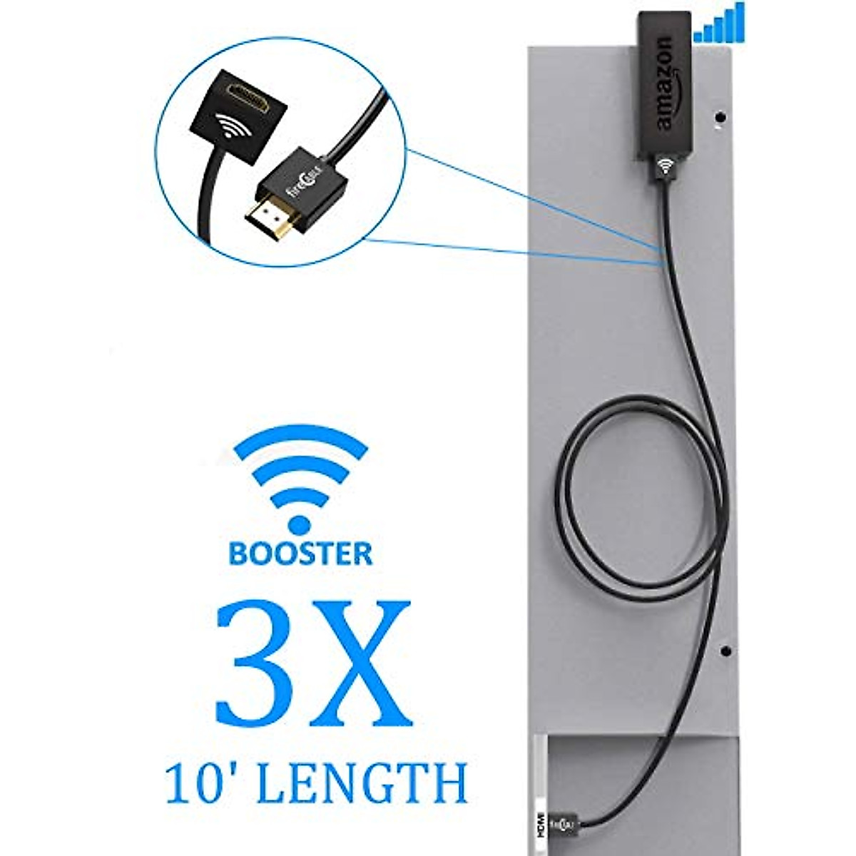 3X (10 FT) HDMI Extender for Streaming Sticks | WiFi Signal Booster for Faster Streaming