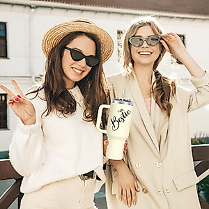 DOCRAGI Gifts for Sister from Sister, Gifts for Friends, Bestie Gifts for Women - Best Friend Birthday Gifts for Sister, Friendship Gifts for Sister, Bestie, Women - 40oz coffee Tumbler with Straw