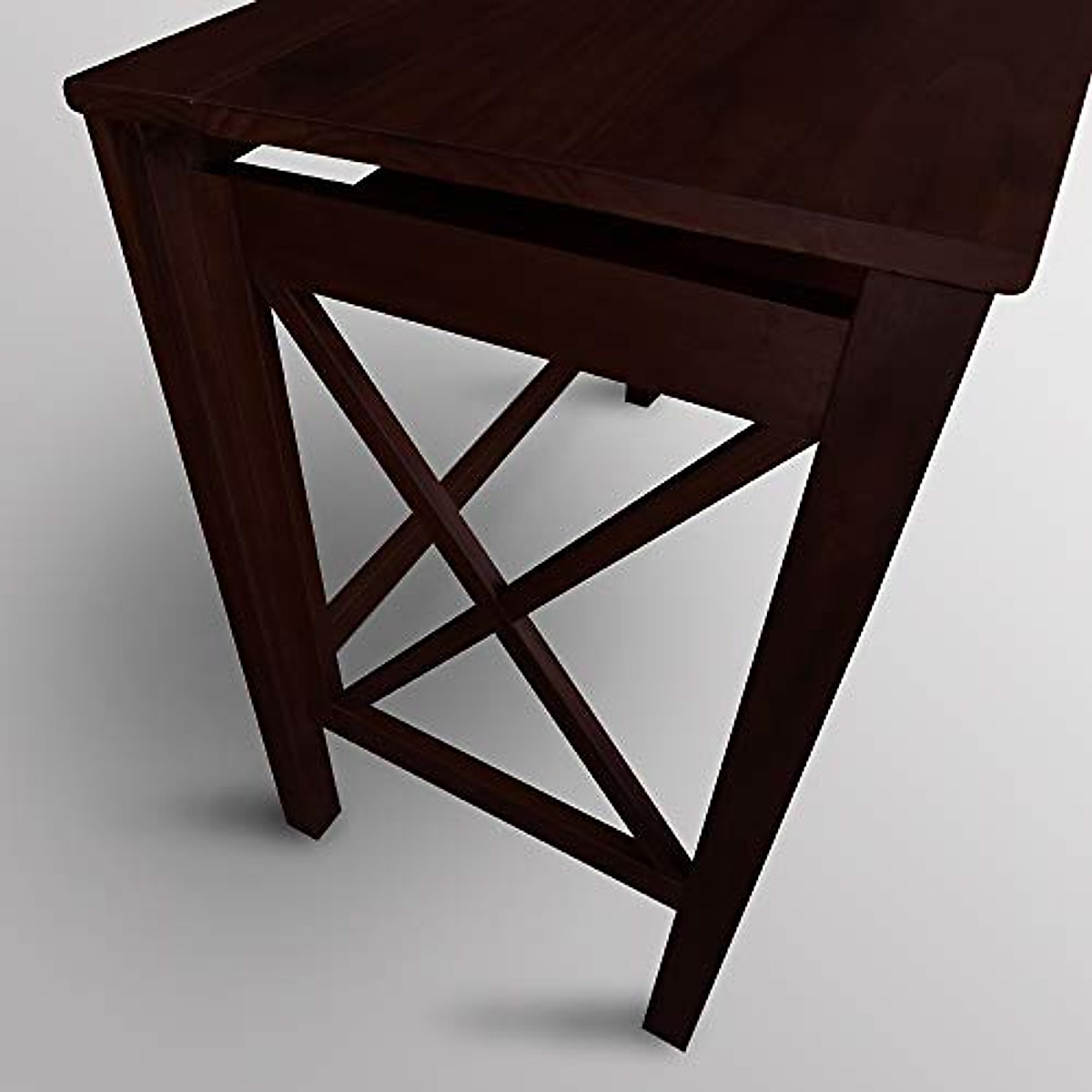 Casual Home Montego Folding Desk with Pull-Out Tray-Espresso