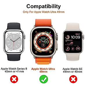 Mothca 2 Pack Tempered Glass Matte Screen Protector for Apple Watch Ultra 2 (49mm)/ Apple Watch Ultra (49mm) [Quick Fit Case] Auto-alignment HD Clear Touch Sensitive Anti-Scratch 9H Matte Glass Film