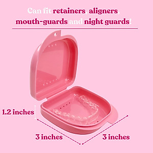 Genco Dental Retainer Case with Vent Holes - Orthodontic container for holding retainers, aligner, night-guard/mouth-guard. Small and Durable retainer case