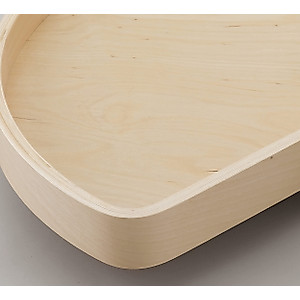 Rev-A-Shelf Banded Wood D-Shape Lazy Susan Shelf for Corner Base Cabinets w/Swivel Bearing, Standard, Natural Maple
