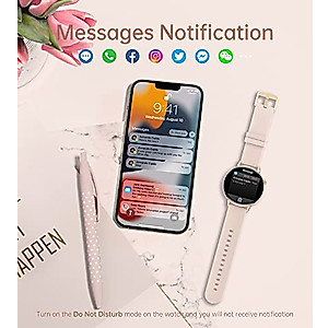 Iaret Smart Watch for Women, Dial Answer Calls Smartwatch for Android iOS Phones Waterproof Activity Fitness Tracker with 1.32" Full Touch Screen 20 Sports Modes Pedometer Heart Rate Sleep Monitor