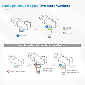 WTEETB Shower Hose Extra Long 100 Inches, 304 Stainless Steel Handheld Shower Head Hose Replacement, Flexible Hose Attachment, Toilet Hose for Bidet Sprayer 8.3 feet