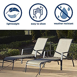 Cosco Outdoor Chaise Lounge Chair, Adjustable, 2 Pack, Dark Brown