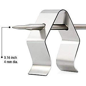 Meat Thermometer Probe Clip Holder Compatible with Thermopro TP04 TP06 TP07 TP08 TP09B TP10 TP11 TP12 TP16 TP17 TP20 TP22 Ambient Temperature Readings APP Bluetooth Smokers Grills Ovens, Set of 3