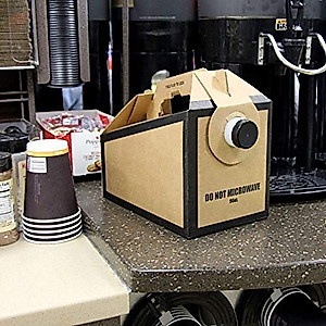 [5 Pack] Disposable Coffee Dispenser, Insulated Hot Cold Bulk Beverage Server Carafe, Box of Joe to Go, 96oz 0.75gal