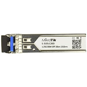 MikroTik S-31DLC20D Transceiver 1.25G DDM SFP 1310nm Dual LC Connector 20Km SM