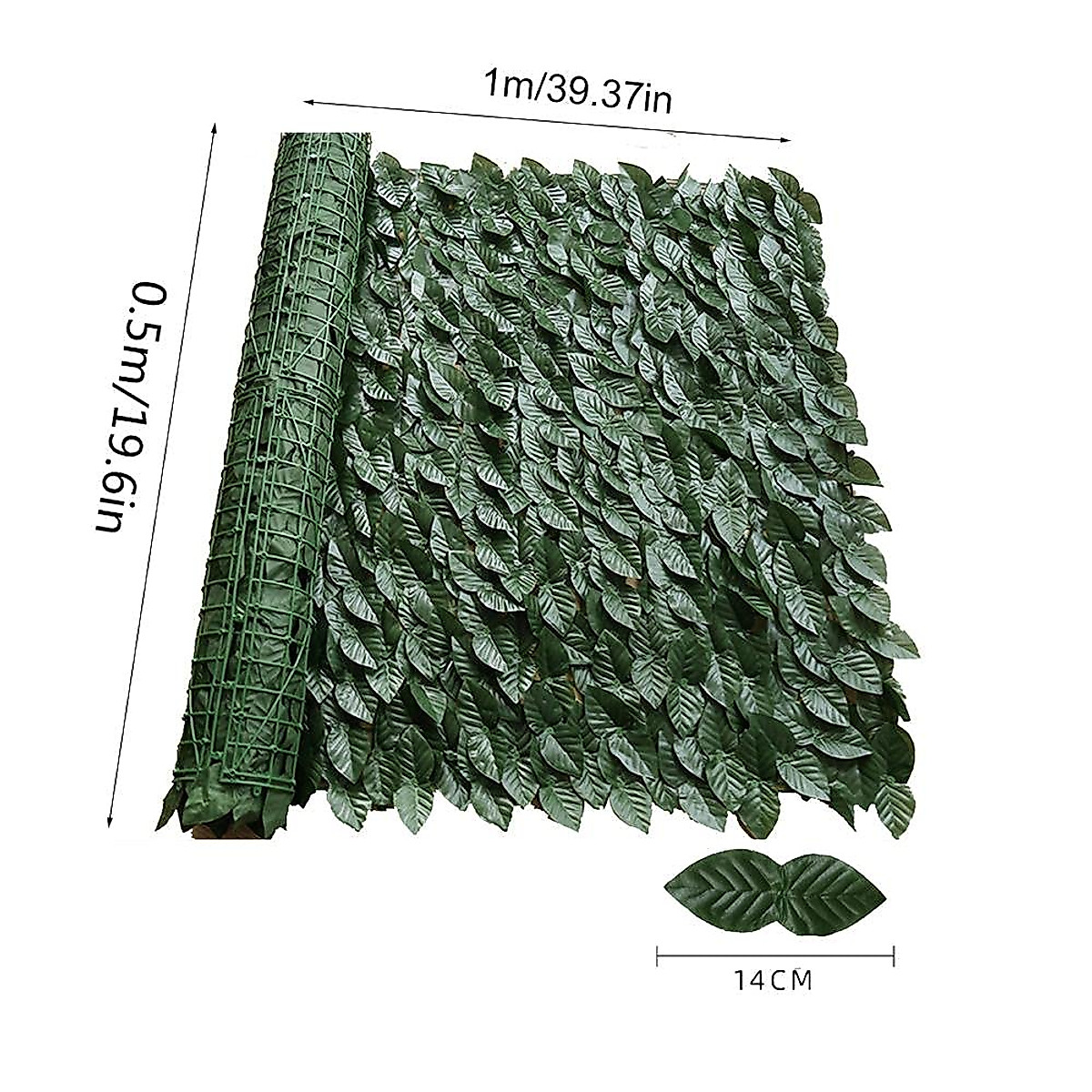 POPG Expandable Faux Fence Artificial Ivy Leaf Fence Mesh Screen Fencing Panels for Outdoor Garden Porch Patio Yard Balcony Decor, Artificial Hedges
