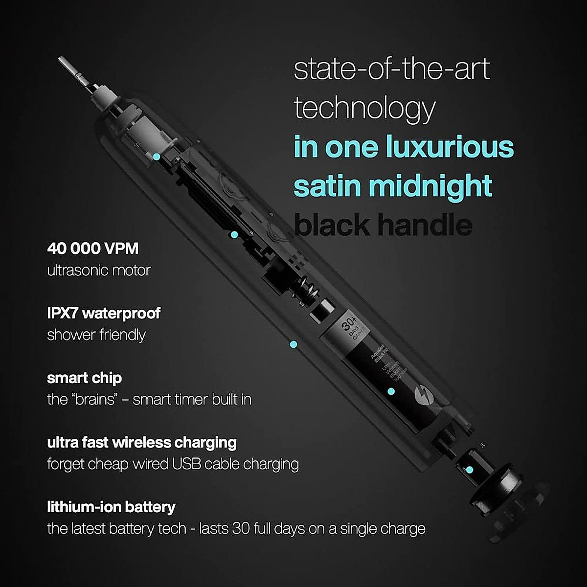 Aquasonic Black Series PRO – Ultra Whitening Toothbrush w UV Sanitizing Base – 5 Modes & Smart Timers – Premium Travel Case – Electric Toothbrush – ADA Approved Toothbrush