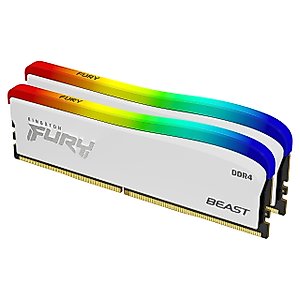 Kingston Technology Fury Beast RGB Special Edition 32GB (2x16GB) 3200MT/s CL16 DDR4 Desktop Memory Kit of 2 | Infrared Syncing | Intel XMP & AMD Ryzen Ready | RGB CTRL Software | KF432C16BWAK2/32