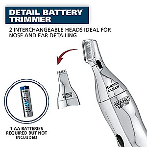 Wahl Clipper Home Barber Kit Electric Corded Clipper and Battery Touch Up Trimmer & Personal Groomer, 30 Piece Kit for Haircutting at Home – Model 79524-3001P