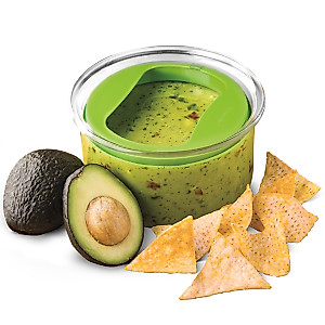 PrepWorks by Progressive Fresh Guacamole ProKeeper Plastic Kitchen Storage Container with Air Tight Lid