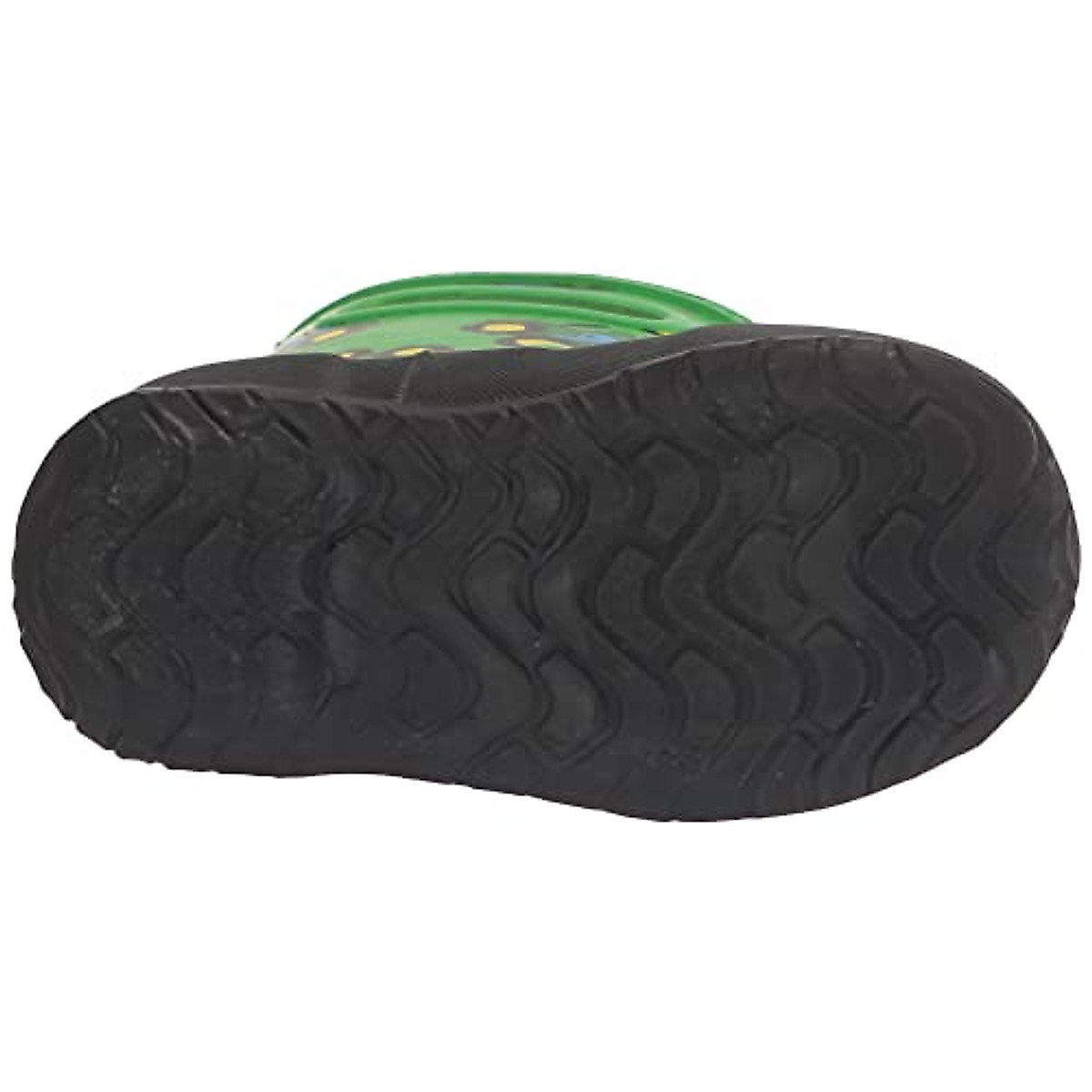 Bogs Kids Rainboot, Tractors Print - Green, Size 7 Little Kid