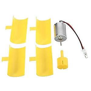 Sparik Enjoy 2 Pcs DC 0.1V-5.5V 100-6000RPM Micro Vertical Wind Turbines, Small Motor Wind Blades Generator for DIY (2pcs)