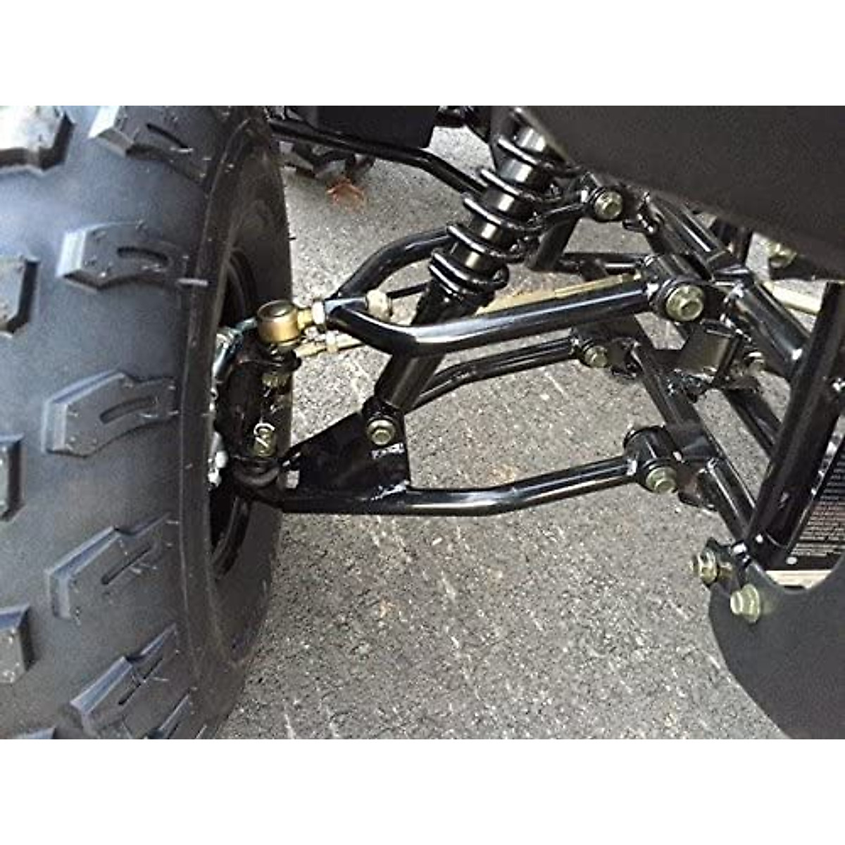 125cc ATV for Sale ATV Quad Youth 4 wheeler ATVs Adults ATV Four Wheelers Big Tires LED Lights with Reverse and Matching Rims - Burgundy