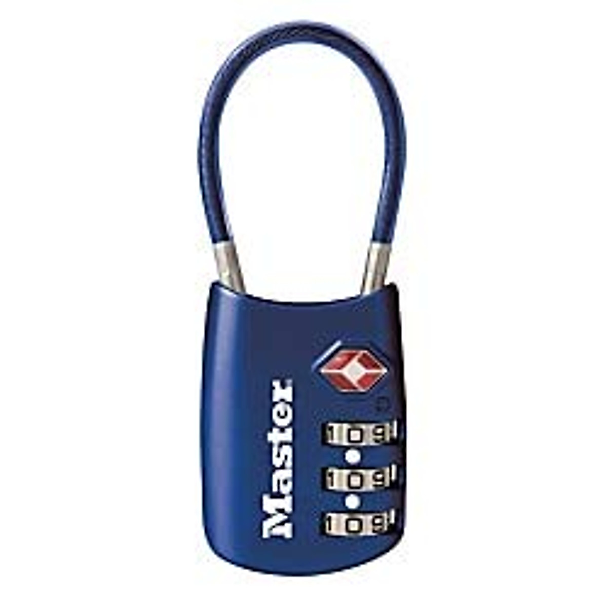 Master Lock Blue Set Your Own Combination TSA Approved Luggage Lock, Travel Zipper Padlock is Perfect for Suitcases, Bags, or Backpacks, 4688D