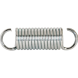 Handyman Springs SP 9617 Steel Construction, Nickel-Plated Finish, 0.105 GA x 3/4 in. x 2-5/8 in, Single Loop Open, (2-Pack) Extension Spring