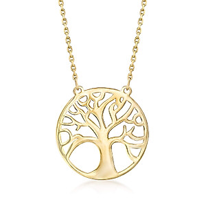 Ross-Simons 14kt Yellow Gold Tree Of Life Necklace. 18 inches