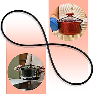 3 Pack Lid Latch Strap Rubber Band, Lid Securing Strap for Crockpot, Reusable Universal Lid Strap 6,7,8 Quart for Hamilton Beach Slow Cooker, Casserole, Pots, Pans(Black)