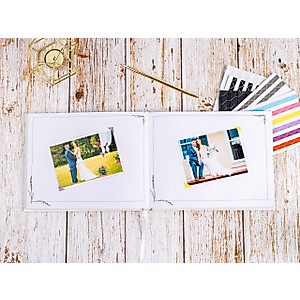 SOUL MAMA Personalized Wedding Guest Book - 9x7 Inch Black Guest Book Signs for Wedding with Customizable Names and Date Cover | Custom Wedding Guestbook for Wedding Reception, Baby Shower & Birthday