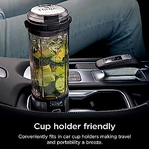 Ninja BC151BK Blast Portable Blender, Cordless, 18oz. Vessel, Personal Blender-for Shakes & Smoothies, BPA Free, Leakproof Lid & Sip Spout, USB-C Rechargeable, Dishwasher Safe Parts, Black