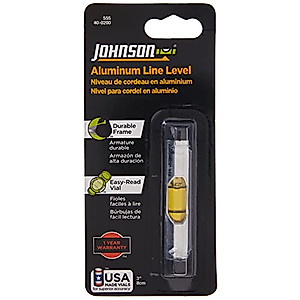 Johnson Level & Tool 555 Aluminum Line Level, 3", Silver, 1 Level