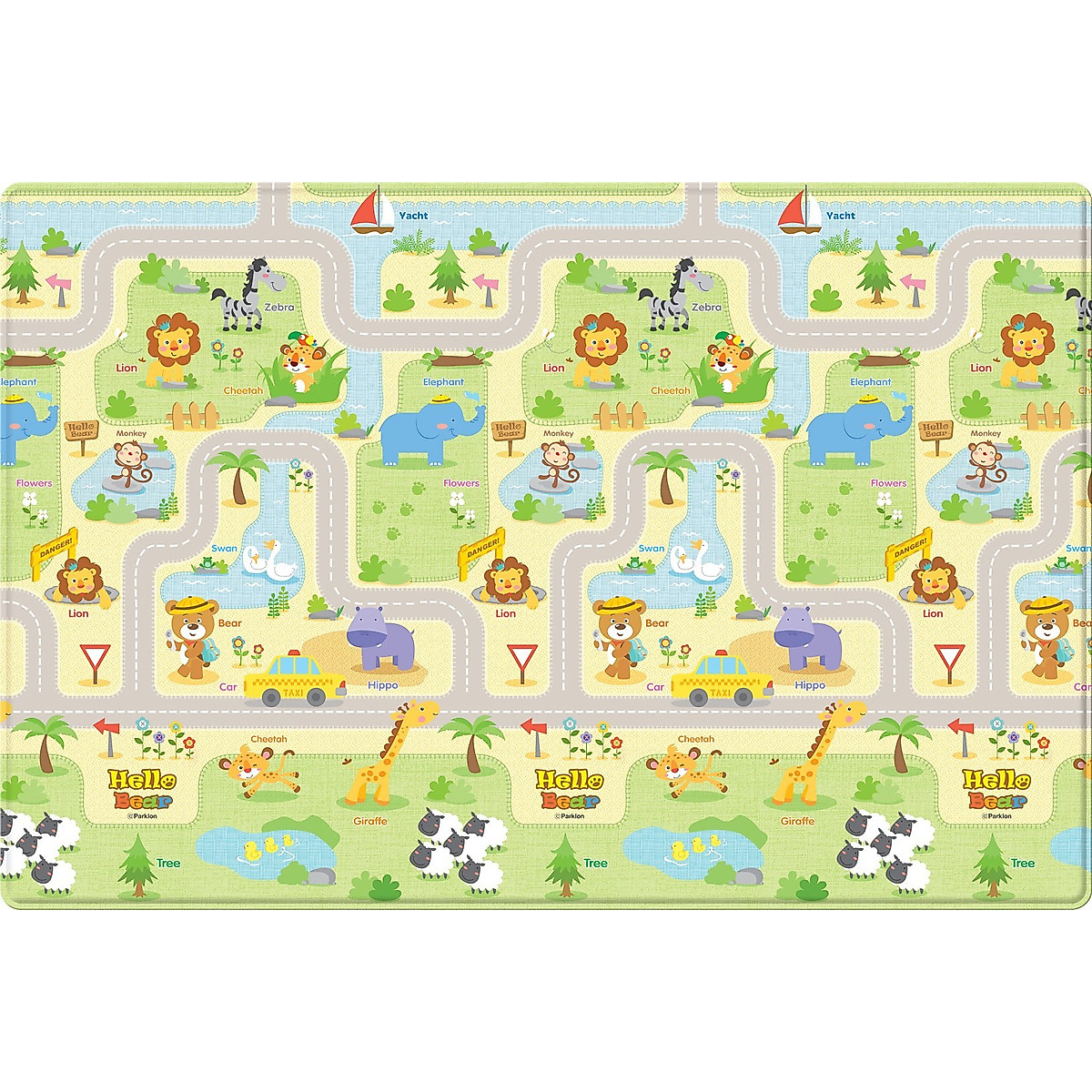 Parklon Baby Soft Play Mat (Hello Bear Smiletown, Large)