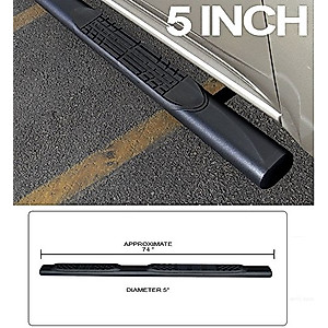 VXMOTOR for 99-16 Ford F250 SUPERDUTY Super/Extended CAB - Heavy Duty 5" Matte Black Oval Side Step NERF Bars Rail Running Boards