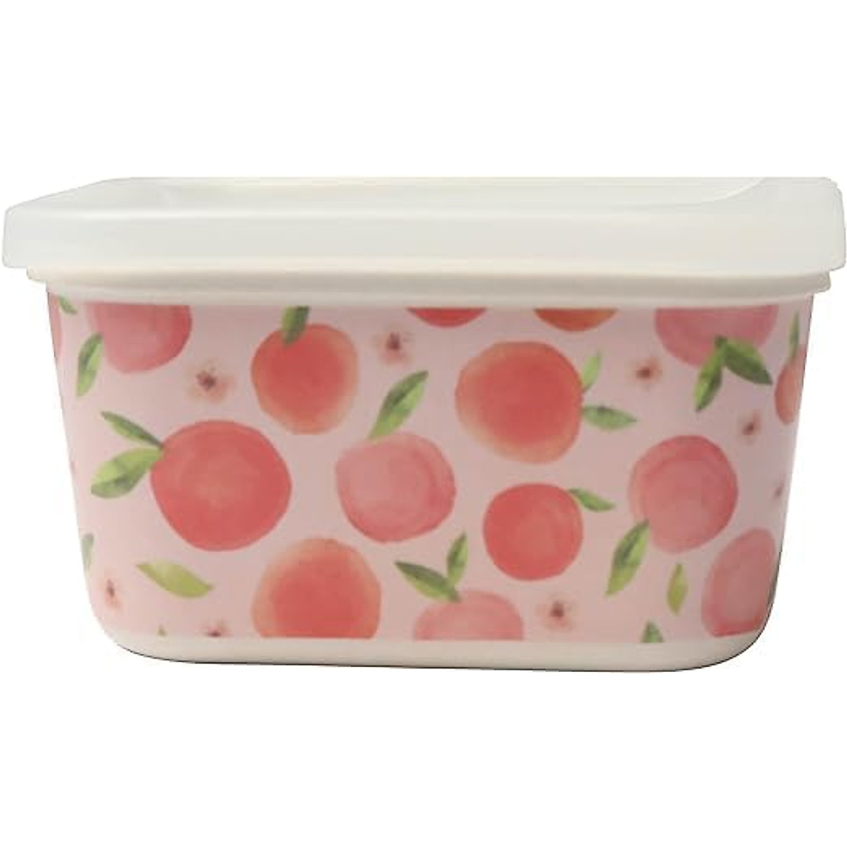 Forest & Twelfth Bamboo Food Storage Containers – Reusable, Eco Friendly, Organic Bamboo Meal Bins with Airtight Lids – Durable Kitchenware, Sustainable Lunch Boxes, Set of 3 (Peaches)