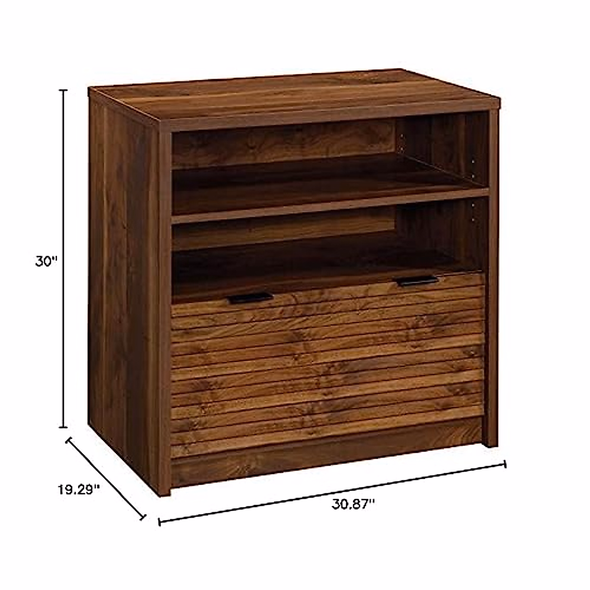 Sauder Harvey Park Engineered Wood Lateral File Storage Cabinet in Grand Walnut
