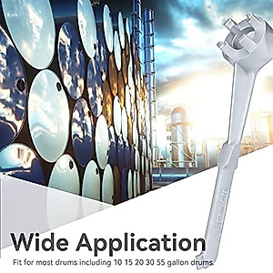 Ullnosoo Bung Wrench 55 Gallon Drum, Drum Wrench Aluminum Barrel Wrench Opener Tool for 10 15 20 30 50 55 Gallon Drum, for 2 inch and 3/4 inch Bung Caps