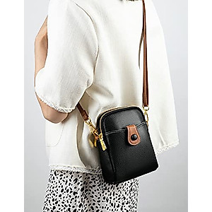 Tellrain Small Crossbody Handbags for Women Leather Purse Wallet Satchel Card Holder Versatile Clutch Shoulder Bag